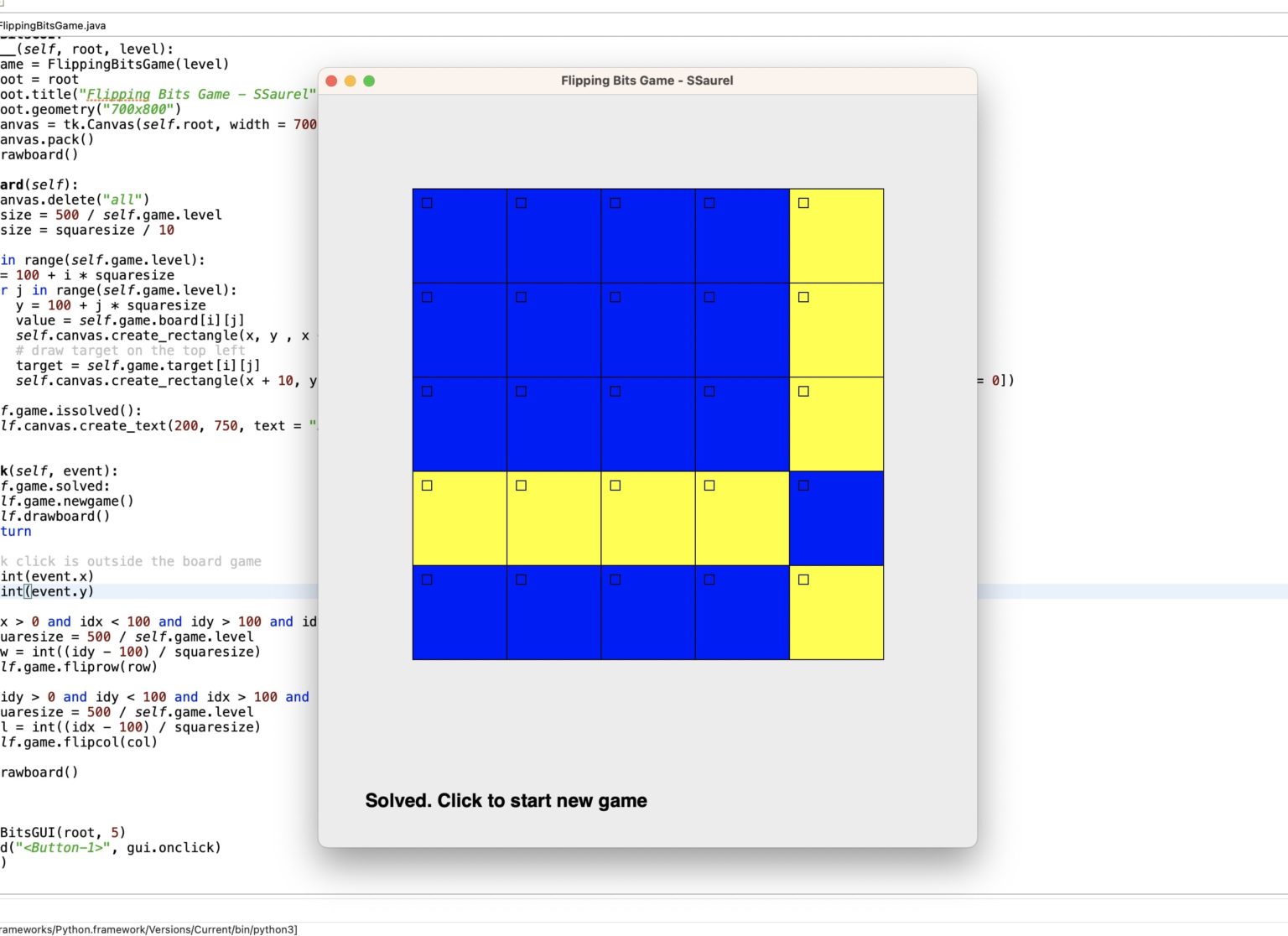Creating A Flipping Bits Game In Python With Tkinter All For Android